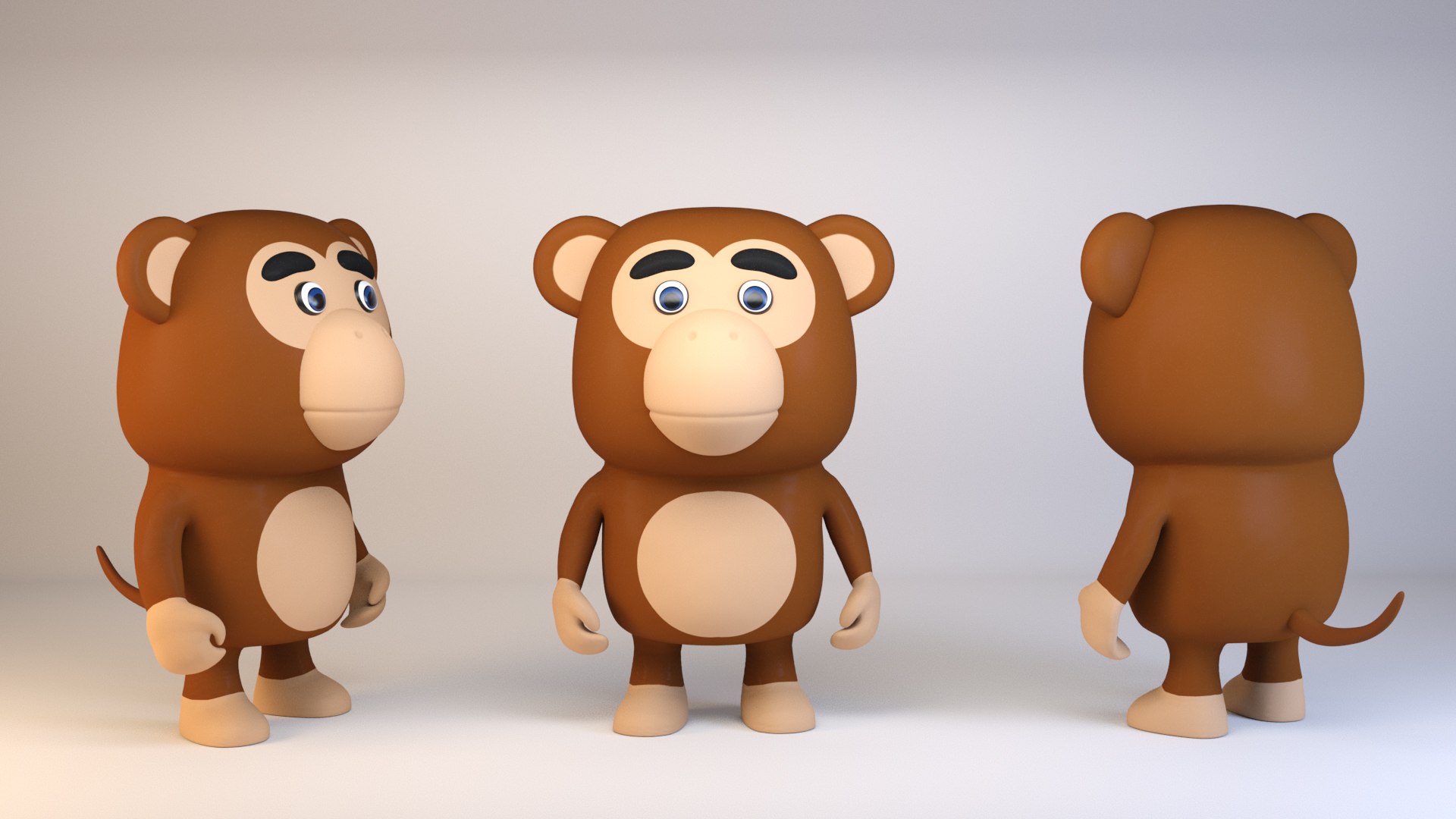 3D Cartoonish Humanoid Monkey Character - TurboSquid 2251539