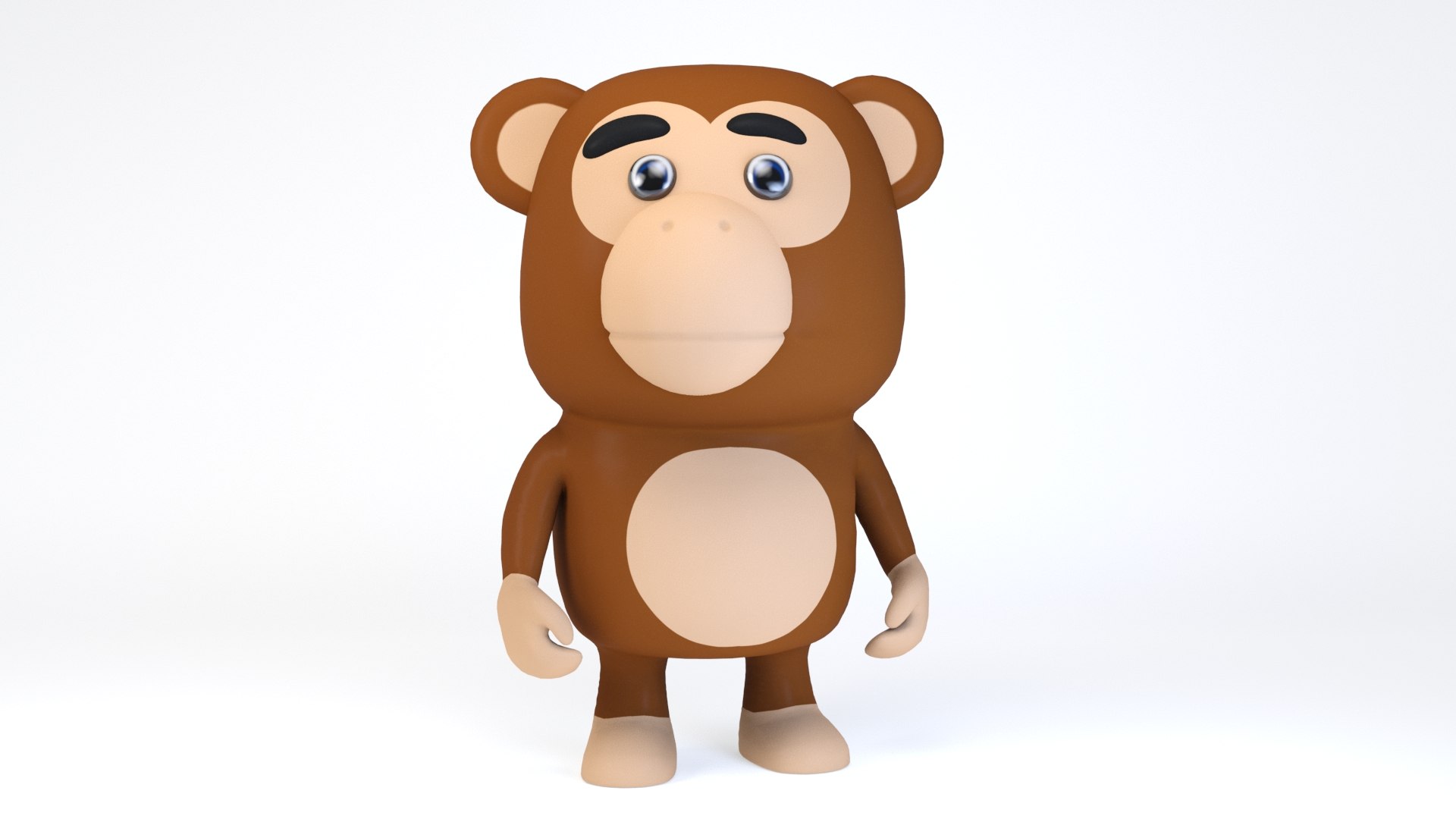 3D Cartoonish Humanoid Monkey Character - TurboSquid 2251539