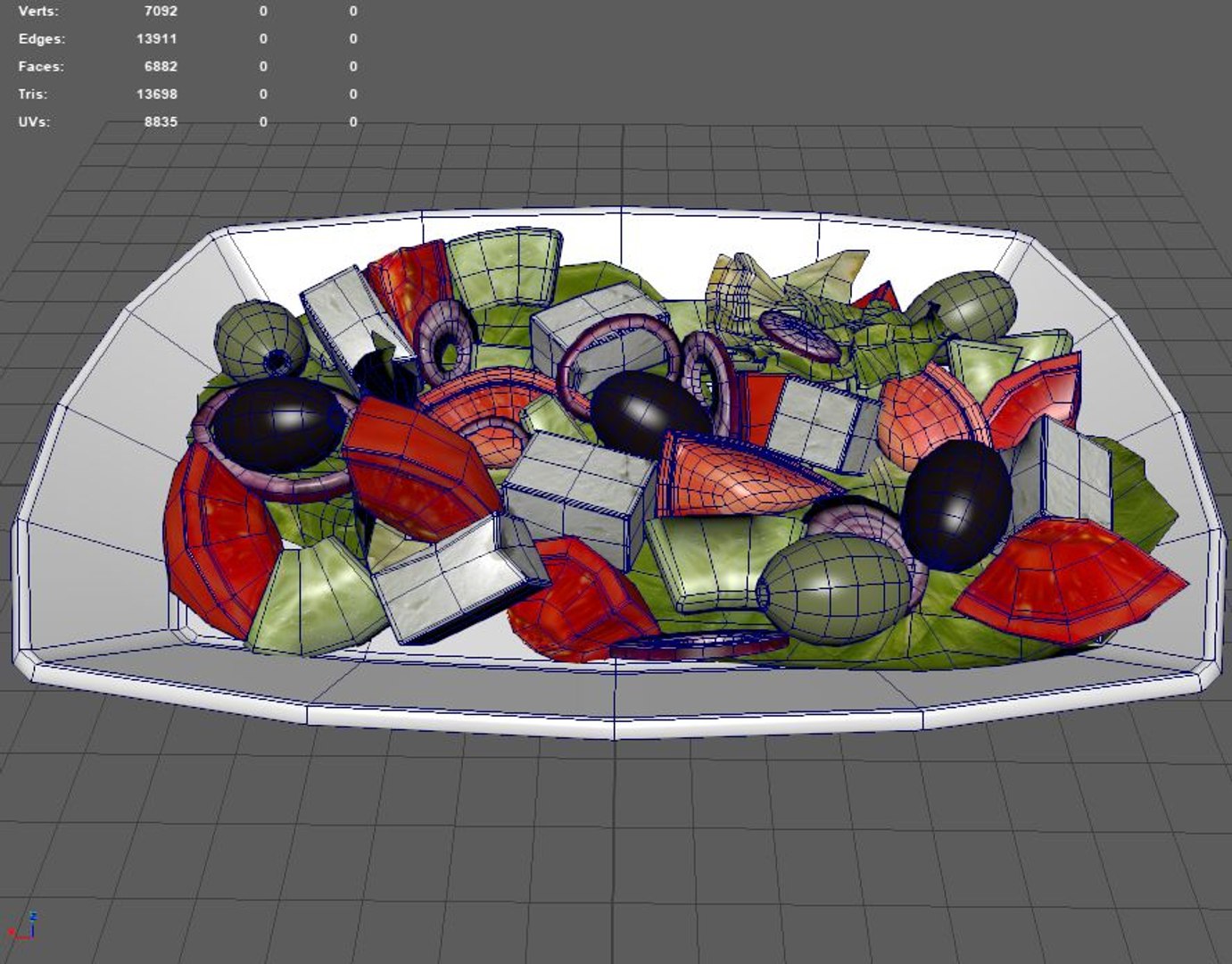 Greek Salad Model - TurboSquid 1544507