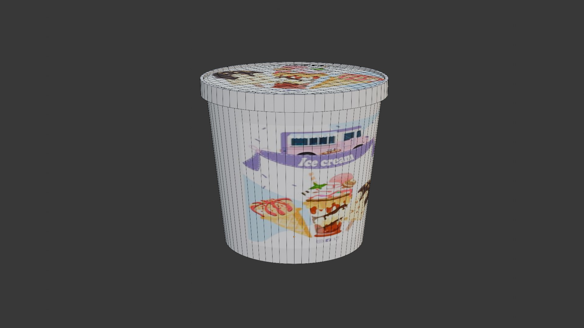 3D Realistic Ice Cream Pot 3D Model Colorful Flavors - TurboSquid 2394849