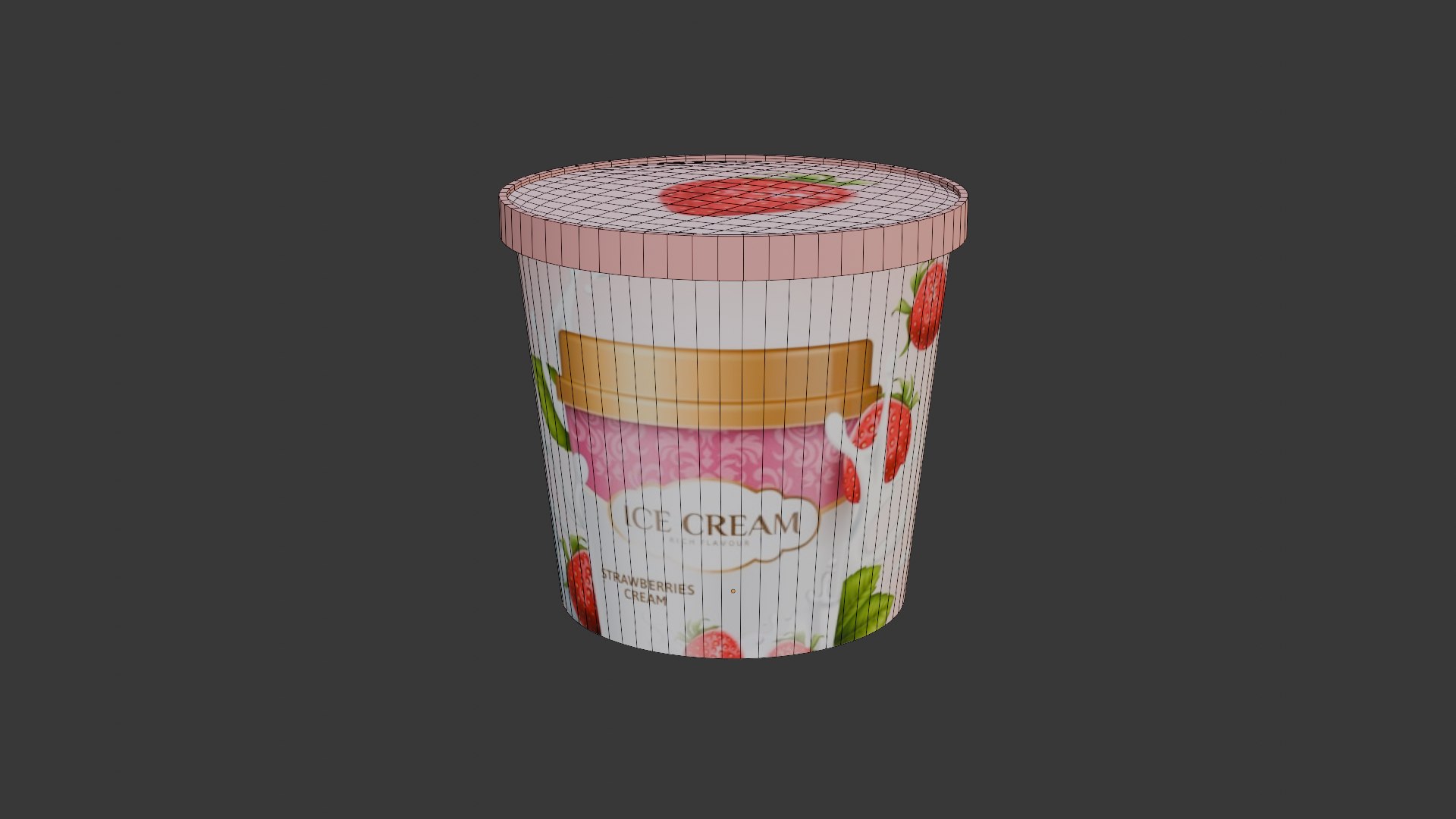 3D Realistic Ice Cream Pot 3D Model Colorful Flavors - TurboSquid 2394849