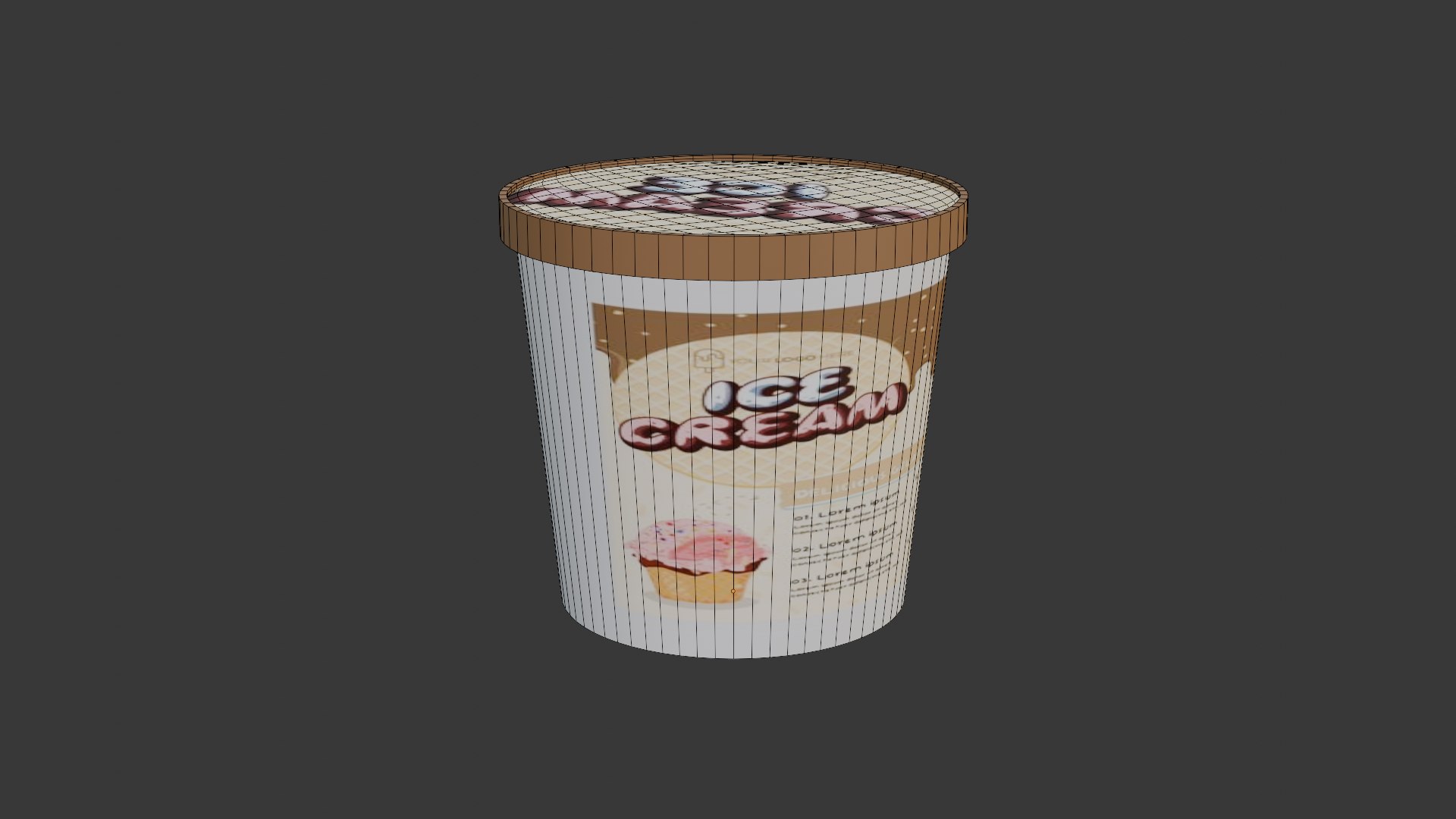 3D Realistic Ice Cream Pot 3D Model Colorful Flavors - TurboSquid 2394849