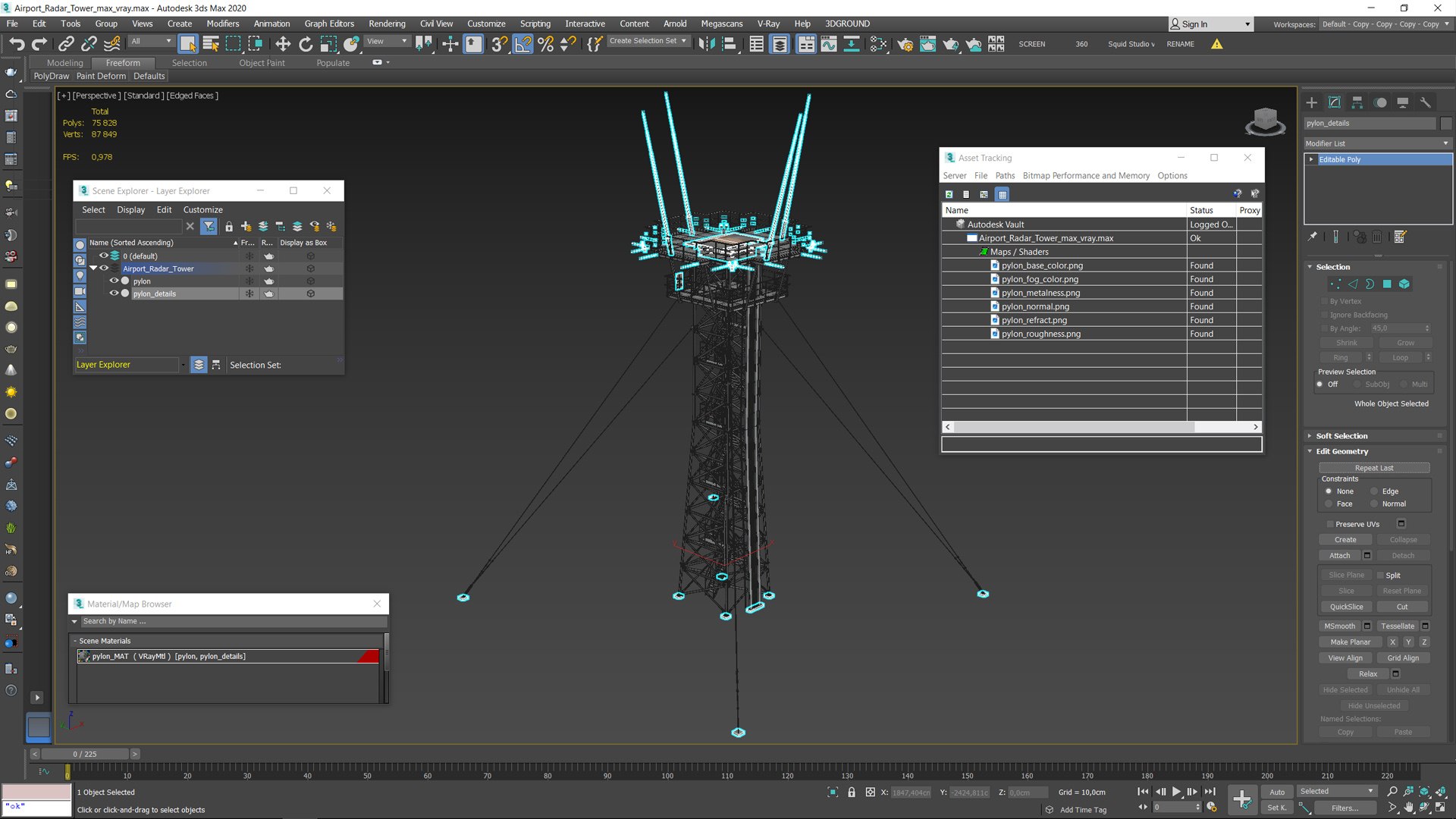 Radar Tower 3D - TurboSquid 2282325