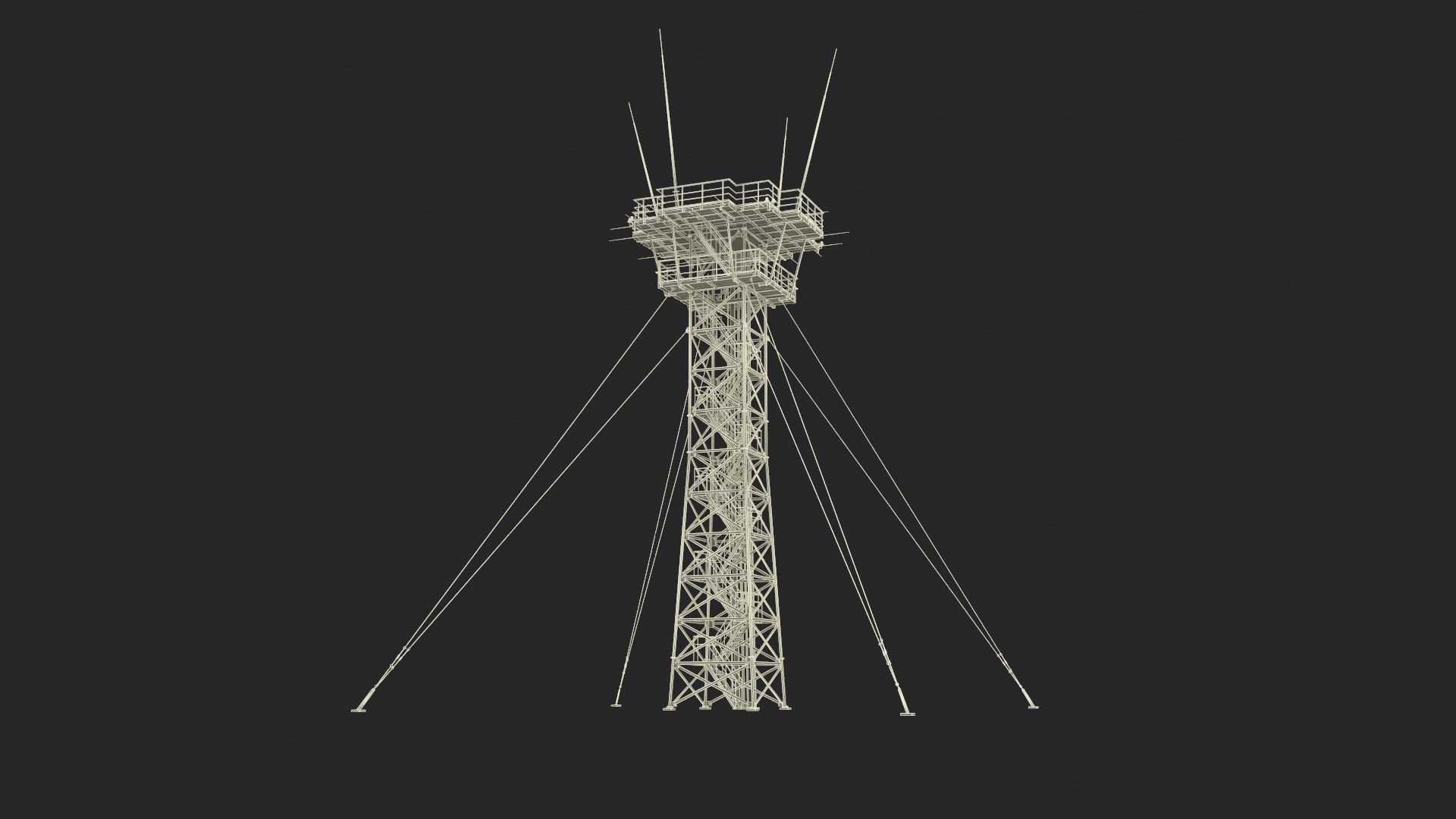 Radar Tower 3D - TurboSquid 2282325