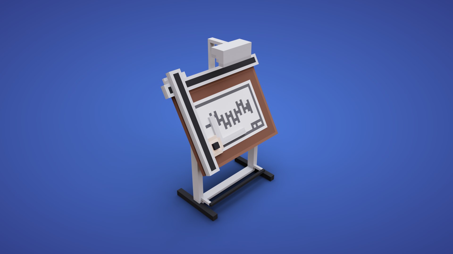 3D Voxel Drawing Board - TurboSquid 1939738