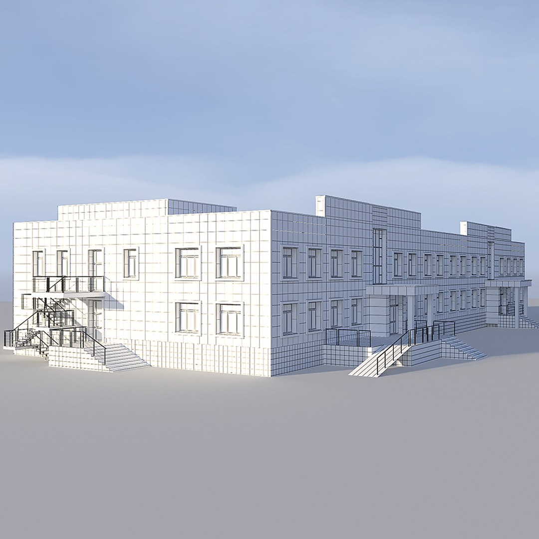 Building Kindergarten 3D Model - TurboSquid 1302088