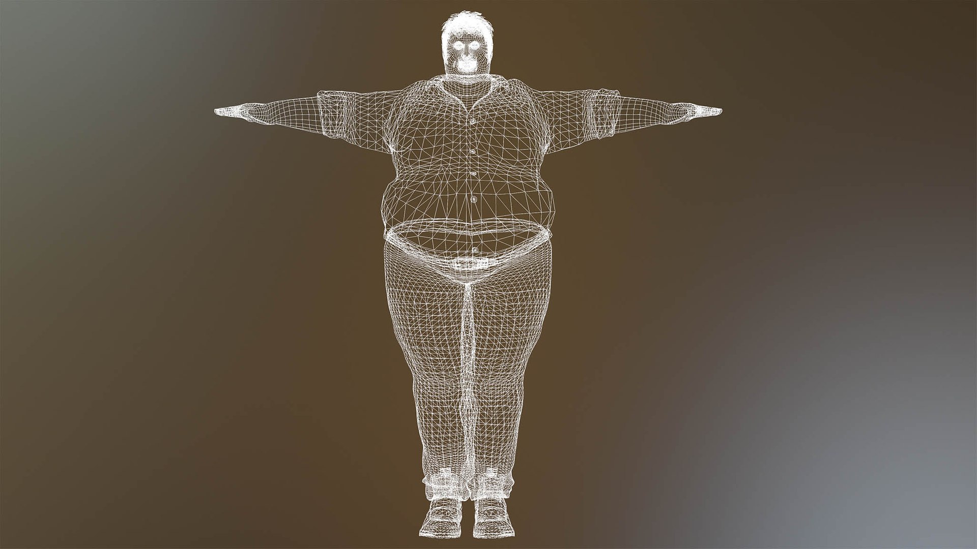 3D Model Elder Fat Man VR AR Low-poly 3d Model - TurboSquid 2062291