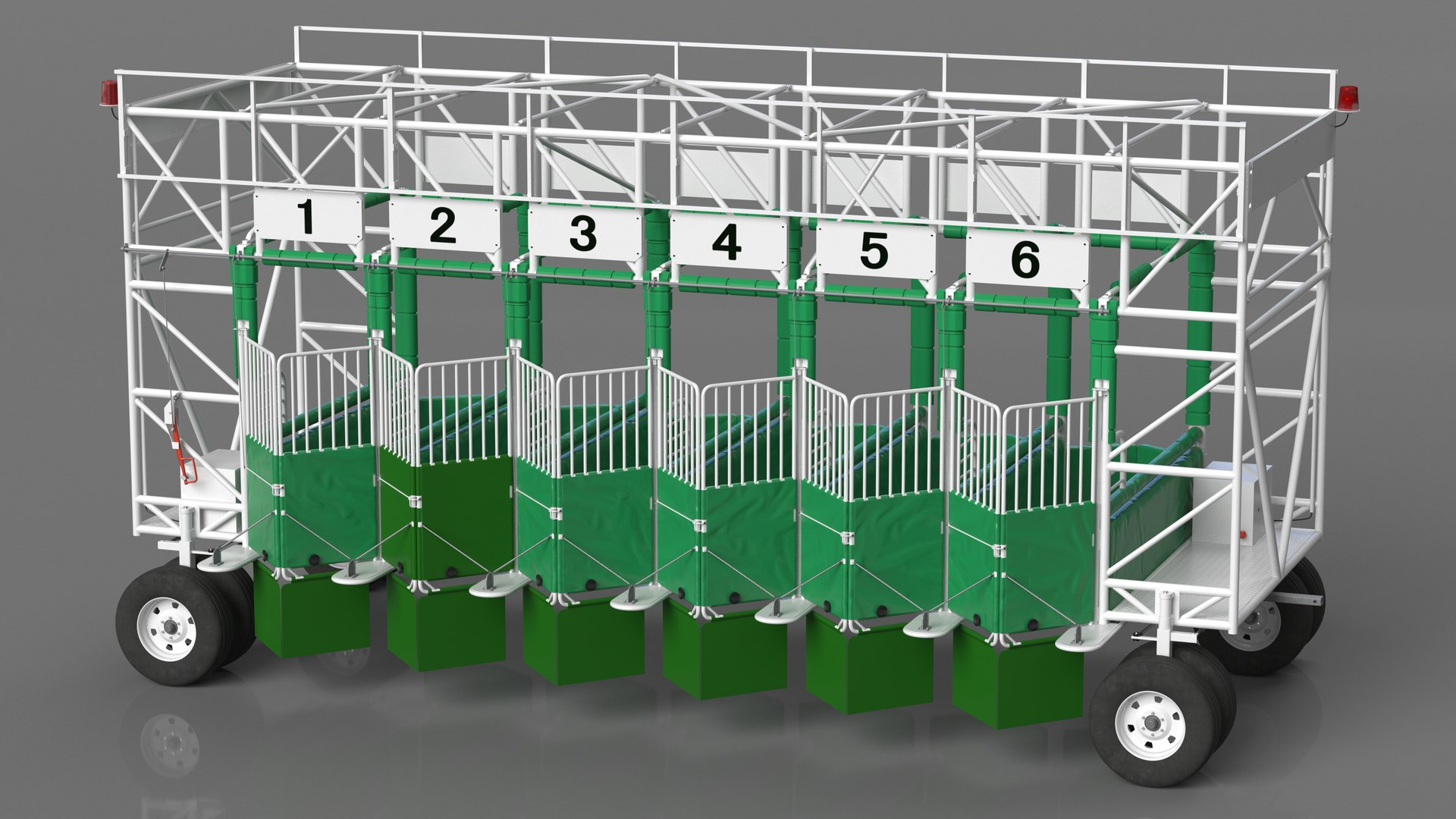 6 Horse Starting Stalls Rigged For Maya Model - TurboSquid 2052257