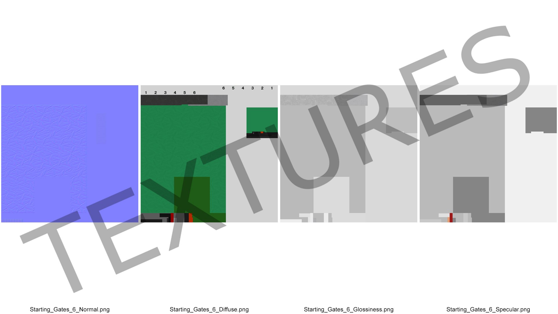 6 Horse Starting Stalls Rigged For Maya Model - TurboSquid 2052257
