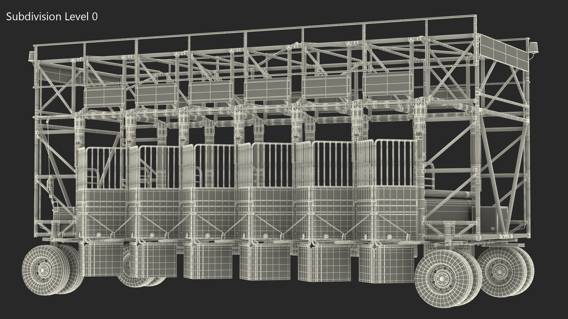 6 Horse Starting Stalls Rigged For Maya Model - TurboSquid 2052257