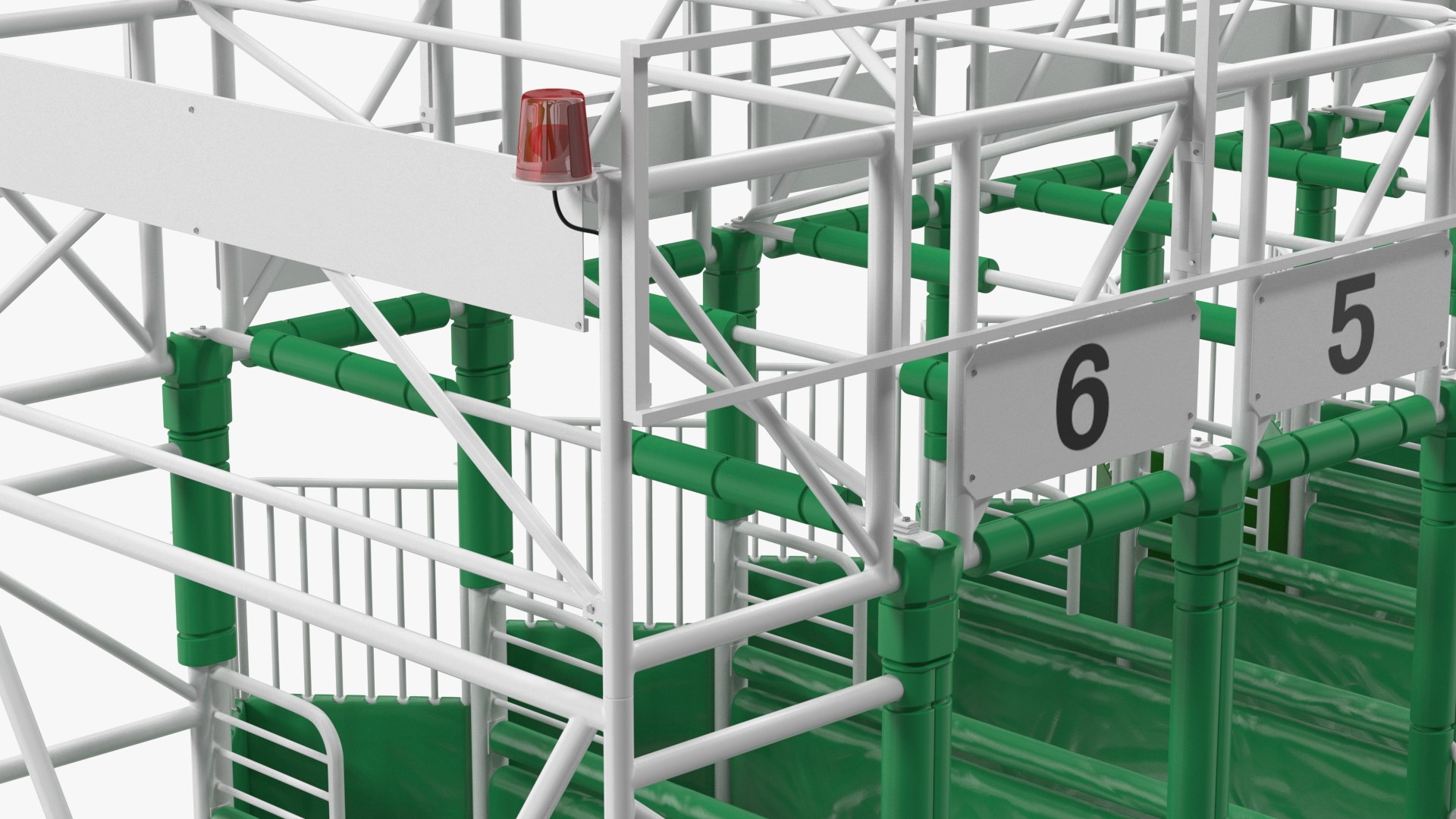 6 Horse Starting Stalls Rigged For Maya Model - TurboSquid 2052257
