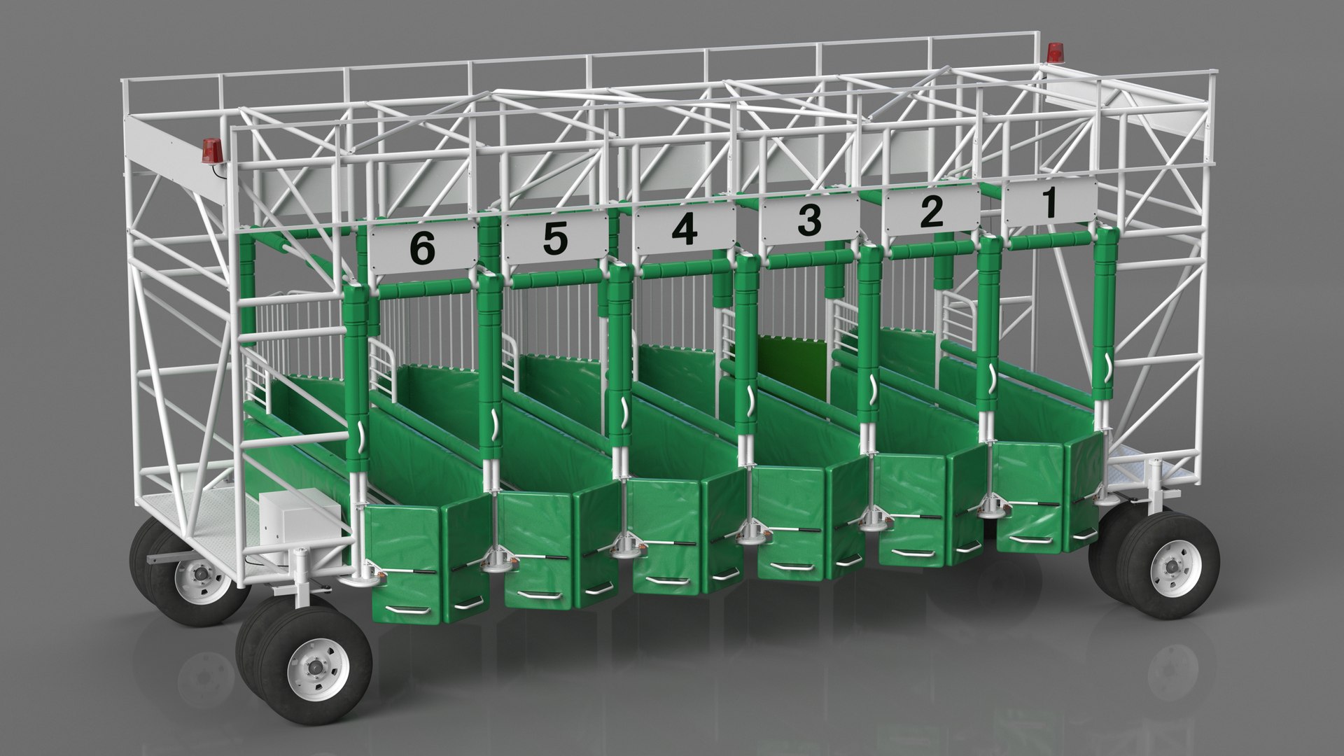 6 Horse Starting Stalls Rigged For Maya Model - TurboSquid 2052257