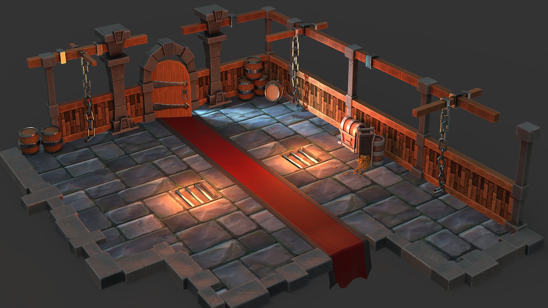Stylized Dungeon Room 3D Model - TurboSquid 2059318