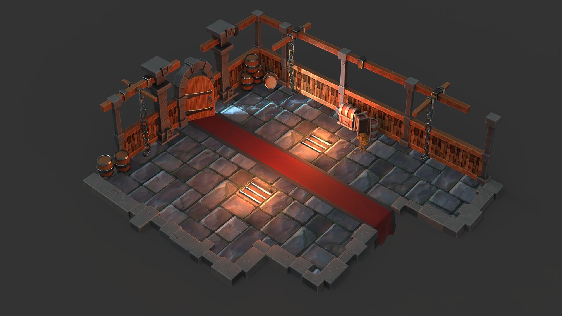 Stylized Dungeon Room 3D Model - TurboSquid 2059318