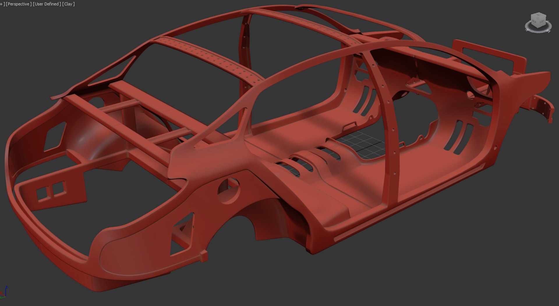 3d car frame model