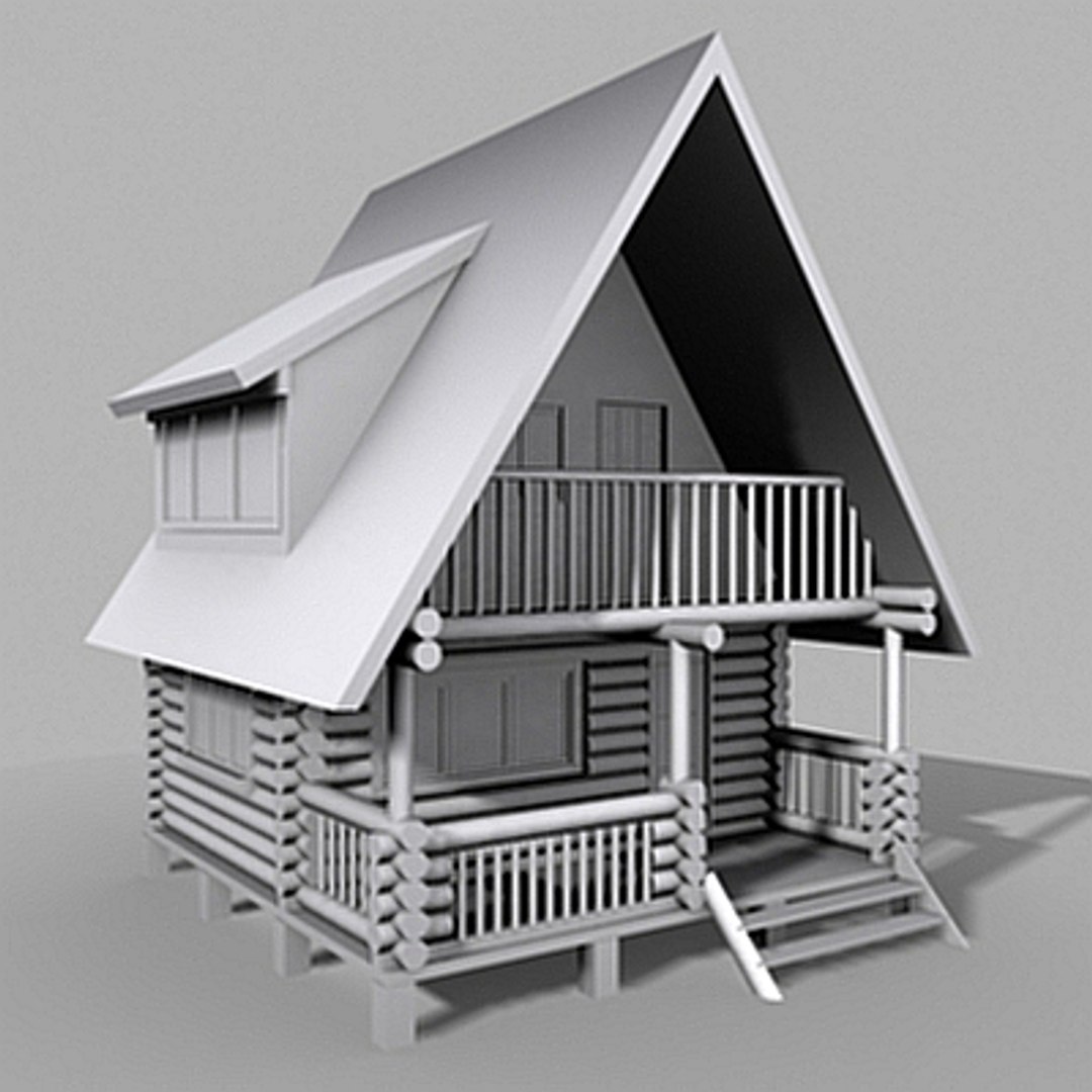 wooden house 3d model