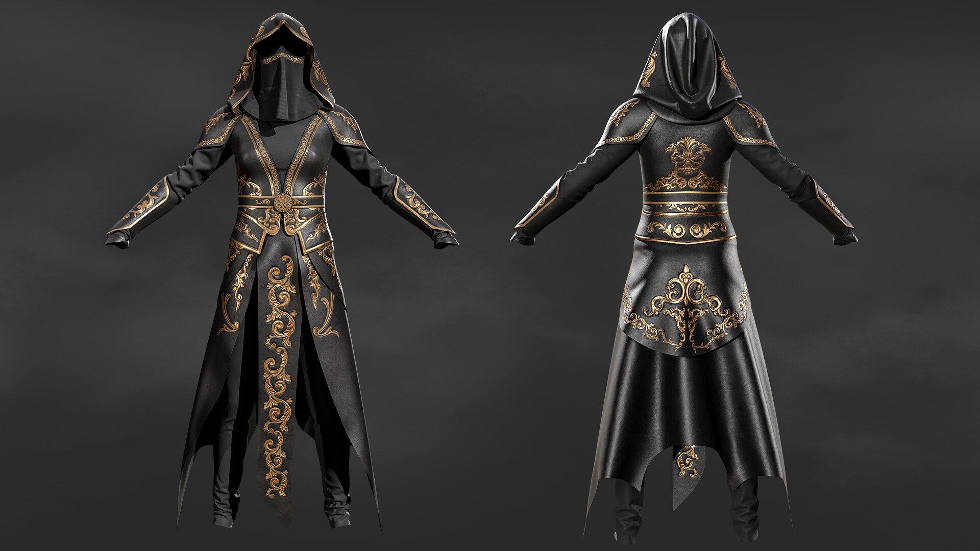 3D модель Королевская мантия ассасина — высокополигональная версия ...