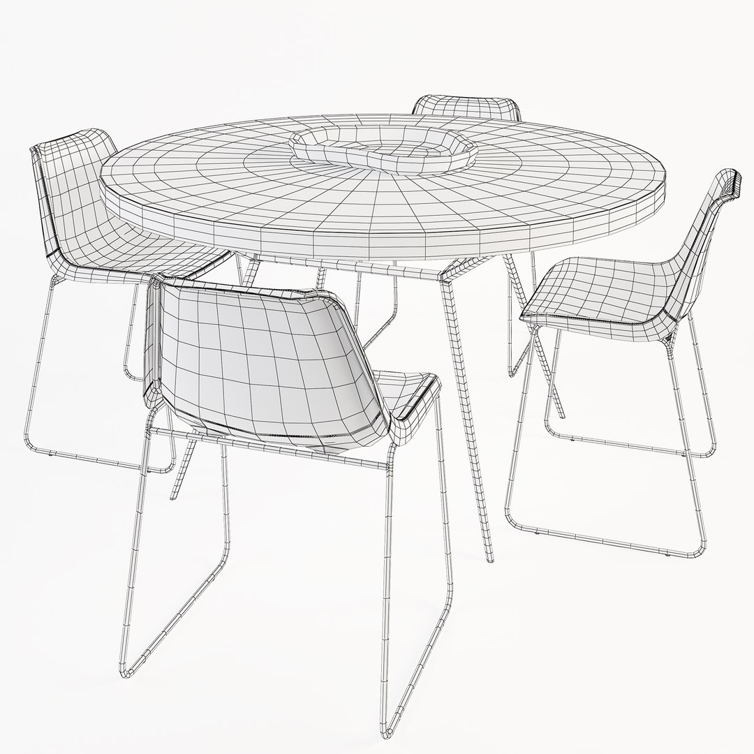 Coco Dining Table Chair 3D Model - TurboSquid 1331265