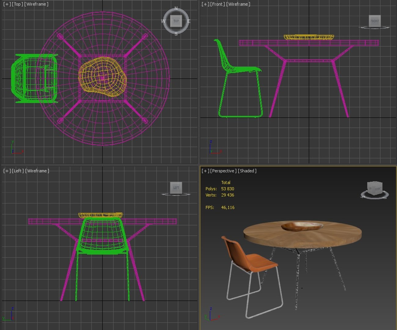Coco Dining Table Chair 3D Model - TurboSquid 1331265