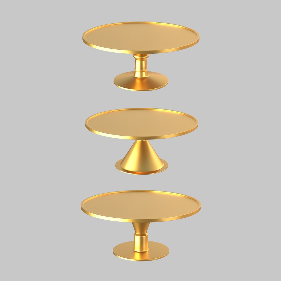 Round Cake Stand Collection 3D Model - TurboSquid 2390954