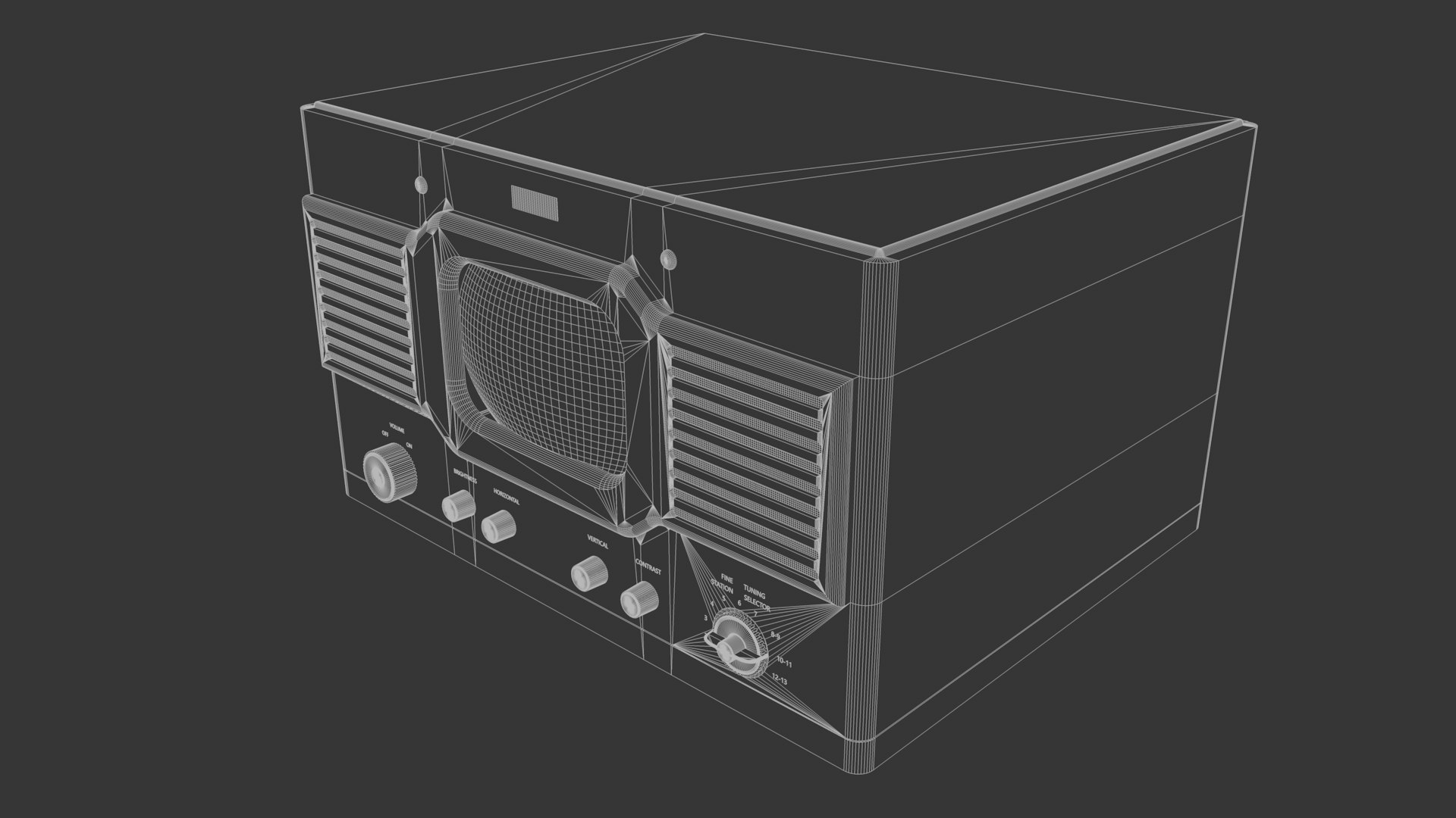 National Tv-7w Television 1948 3D - TurboSquid 1561379