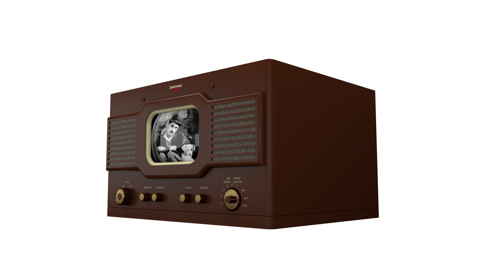 National Tv-7w Television 1948 3D - TurboSquid 1561379