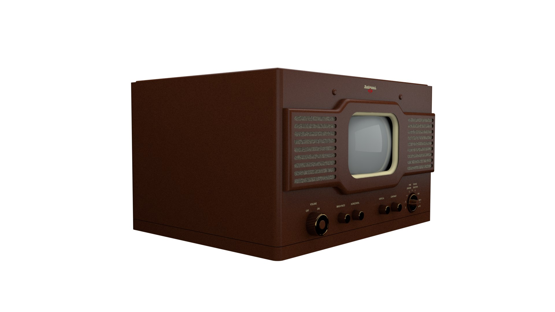 National Tv-7w Television 1948 3D - TurboSquid 1561379