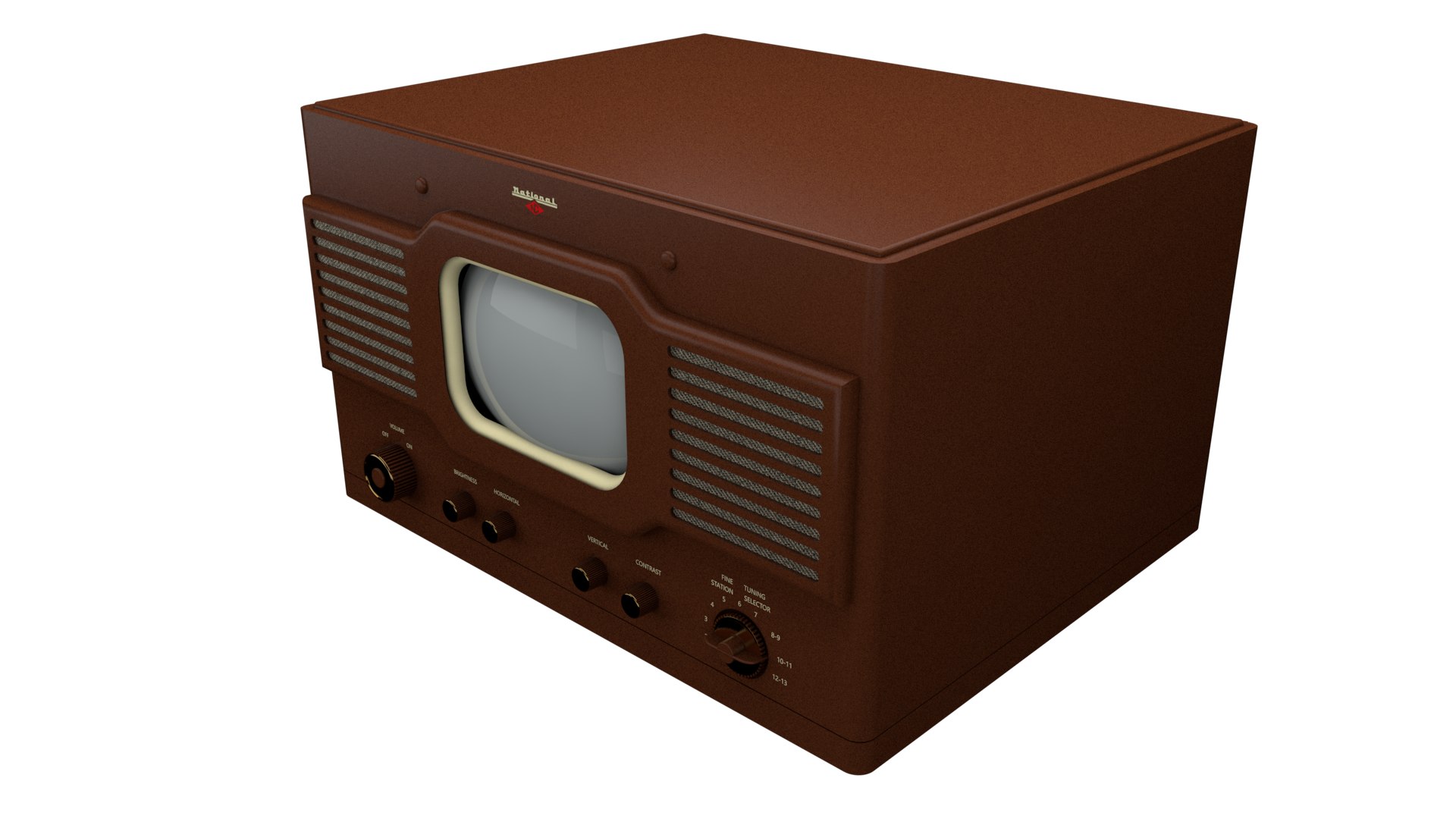 National Tv-7w Television 1948 3D - TurboSquid 1561379