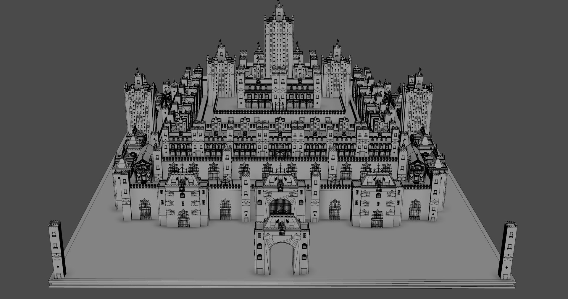 3D Big Castle City - TurboSquid 2396309