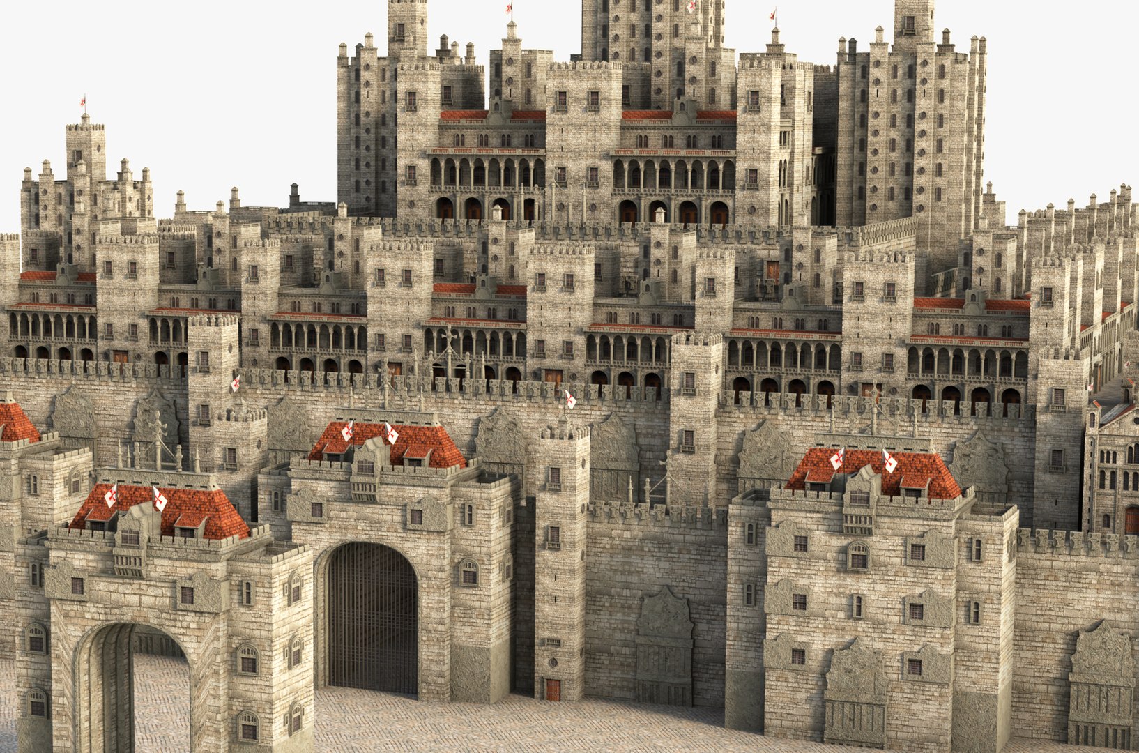3D Big Castle City - TurboSquid 2396309