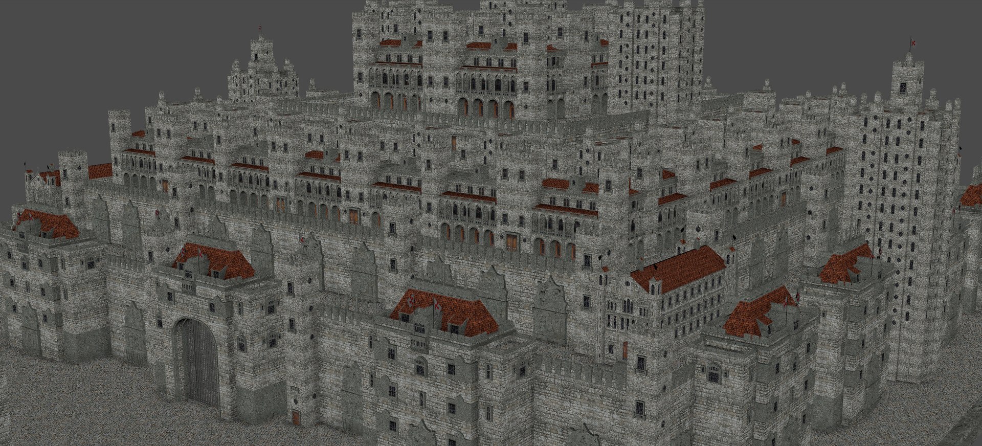 3D Big Castle City - TurboSquid 2396309