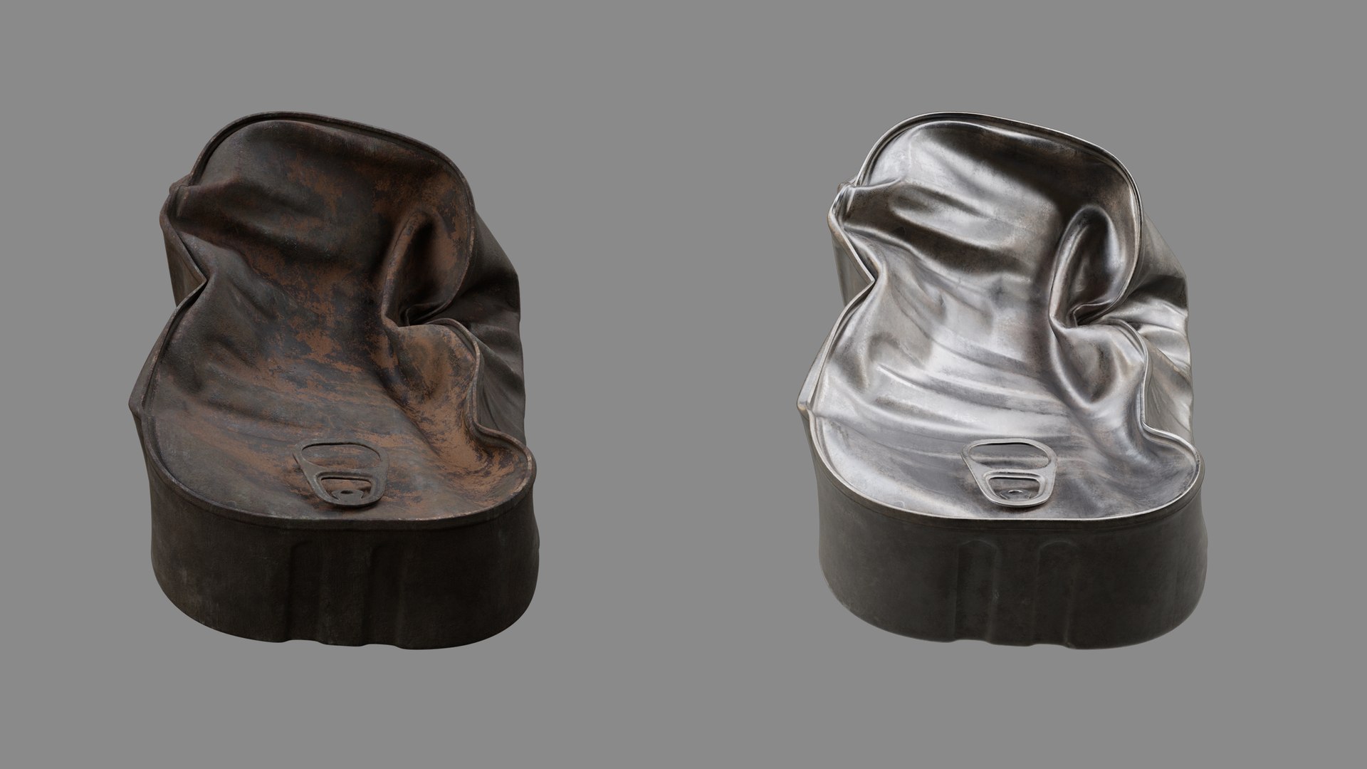 Crushed Fish Can 03 3D Model - TurboSquid 2422172