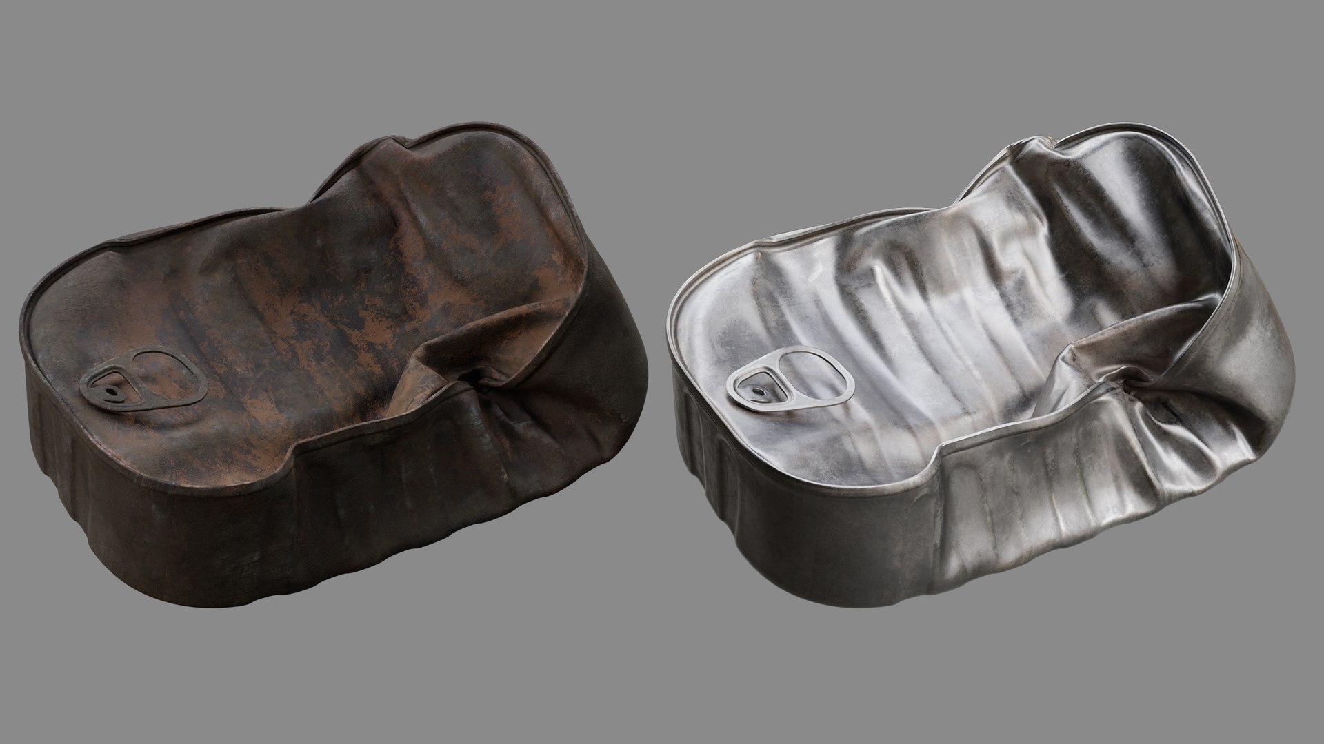 Crushed Fish Can 03 3D Model - TurboSquid 2422172