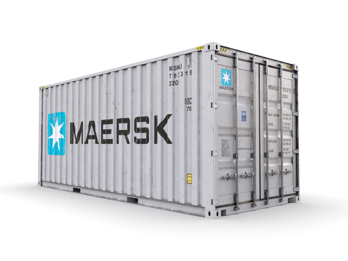 Shipping Container Maersk 20 3D - TurboSquid 1639210