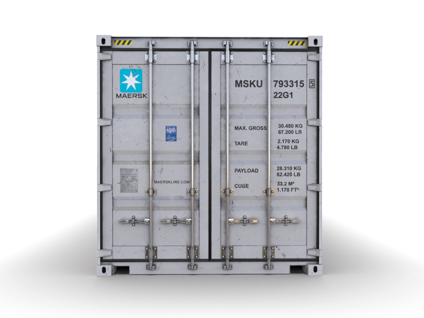 Shipping Container Maersk 20 3D - TurboSquid 1639210