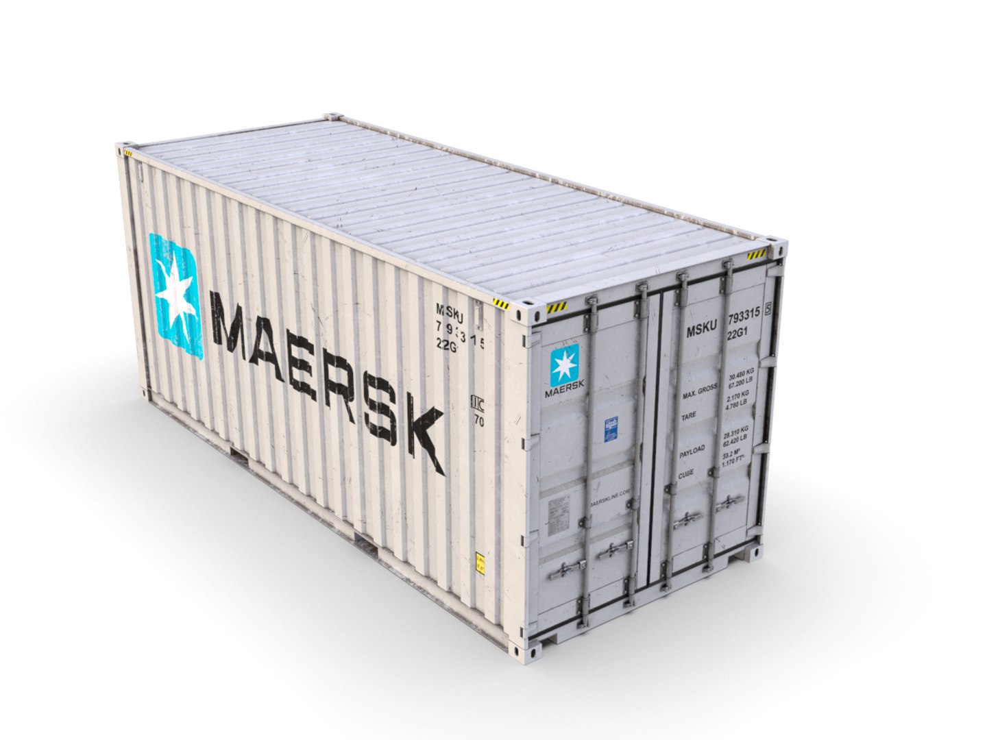 Shipping Container Maersk 20 3D - TurboSquid 1639210