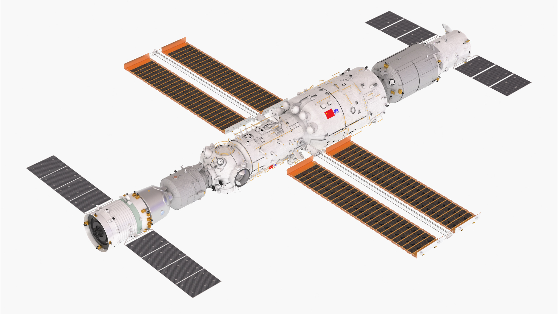 Chinese Space Station Tiangong 3D Model - TurboSquid 1754329