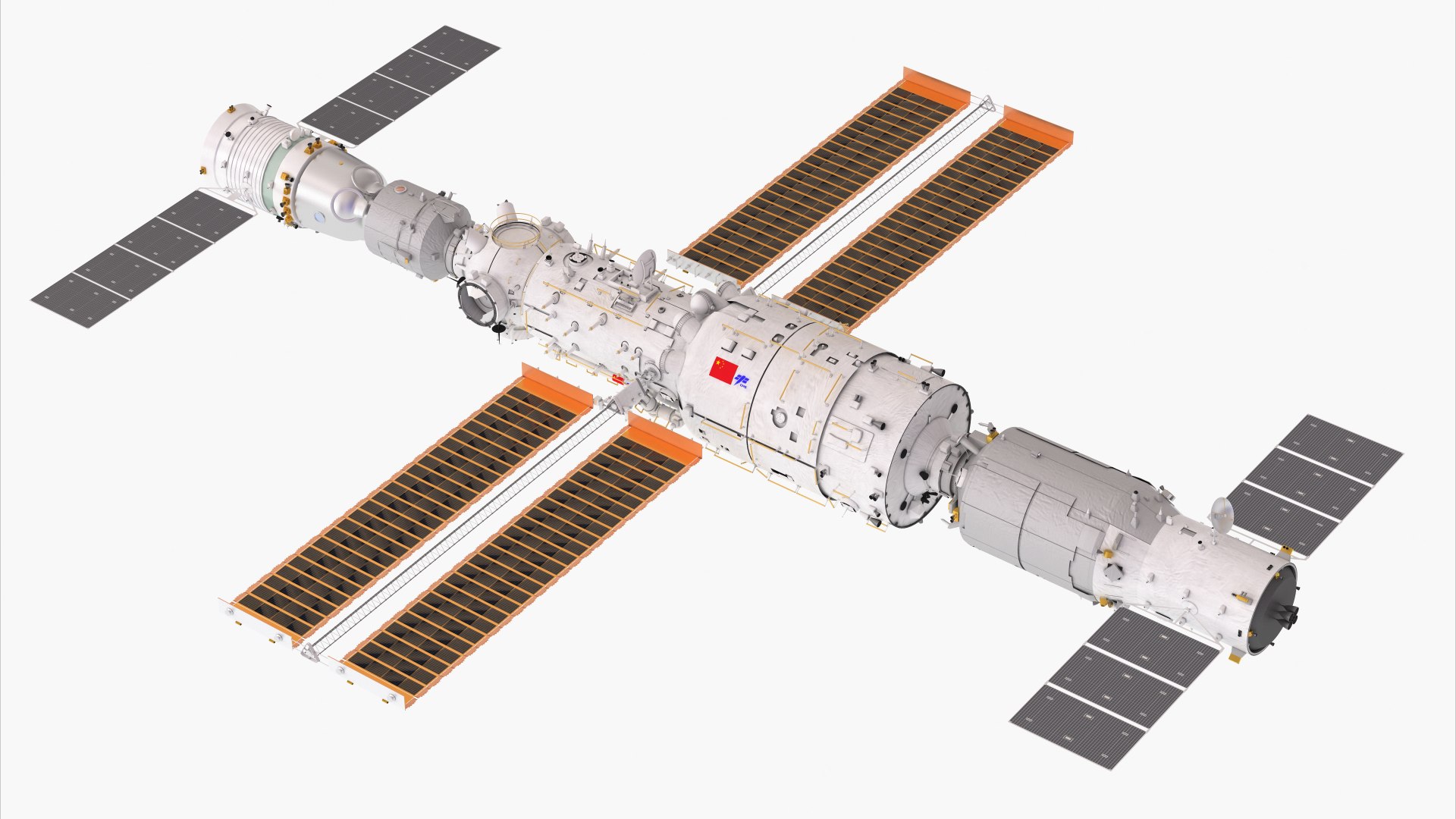 Chinese Space Station Tiangong 3D Model - TurboSquid 1754329