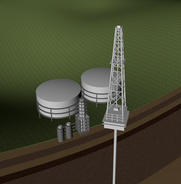 cinema4d oil mining pump