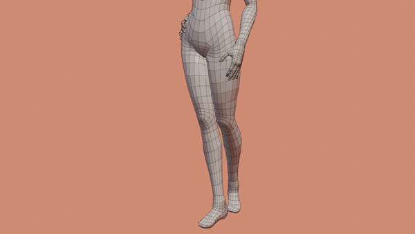 3D rigged female base mesh model - TurboSquid 1604111