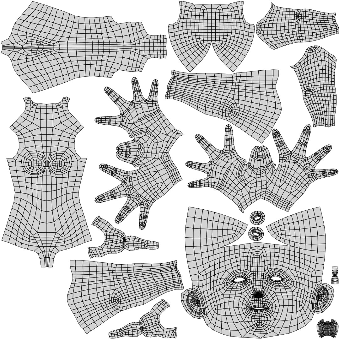 3D rigged female base mesh model - TurboSquid 1604111