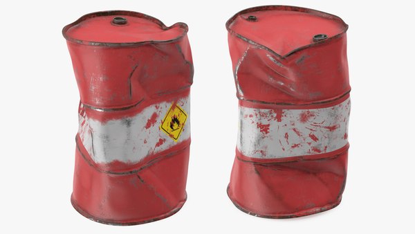 3D heavy damaged crude oil barrel model - TurboSquid 1702985