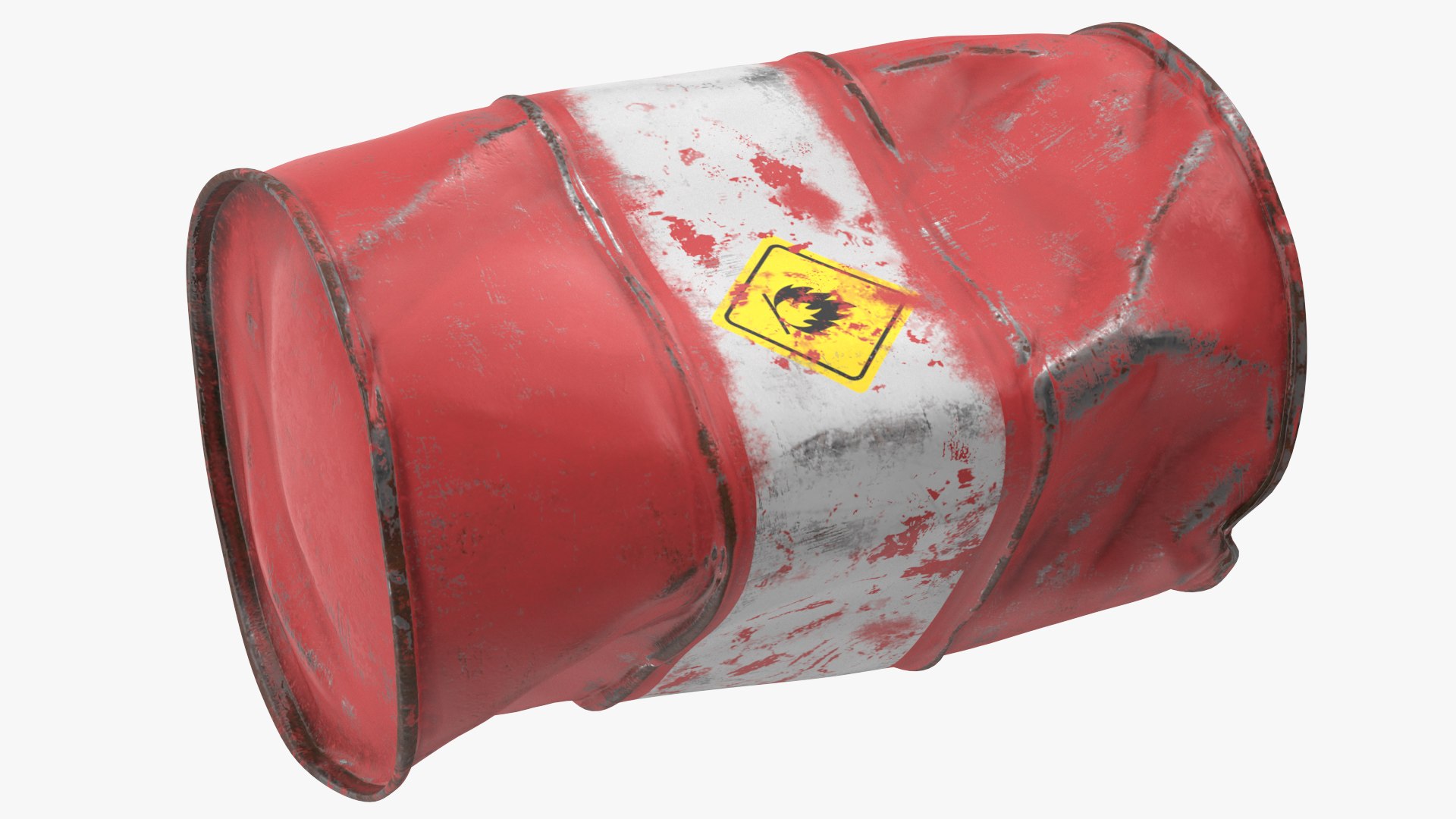 3D heavy damaged crude oil barrel model - TurboSquid 1702985