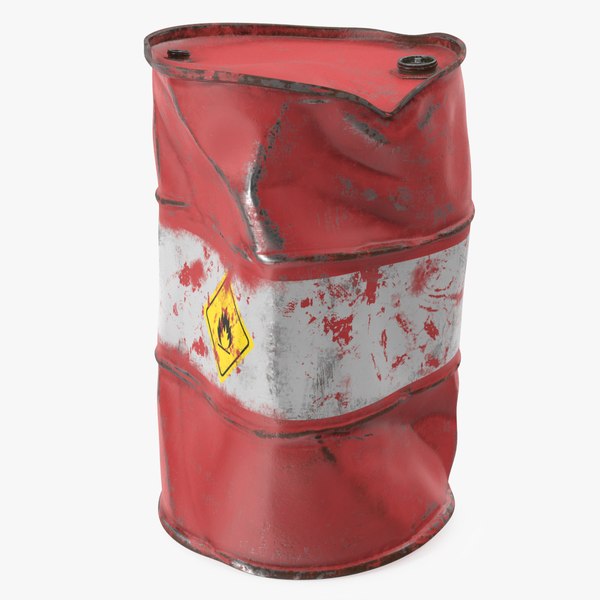 3D heavy damaged crude oil barrel model - TurboSquid 1702985