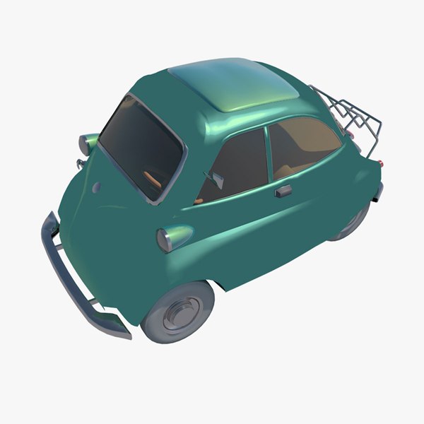 3D модель Green Cartoon Car with cinema4d - TurboSquid 2055438