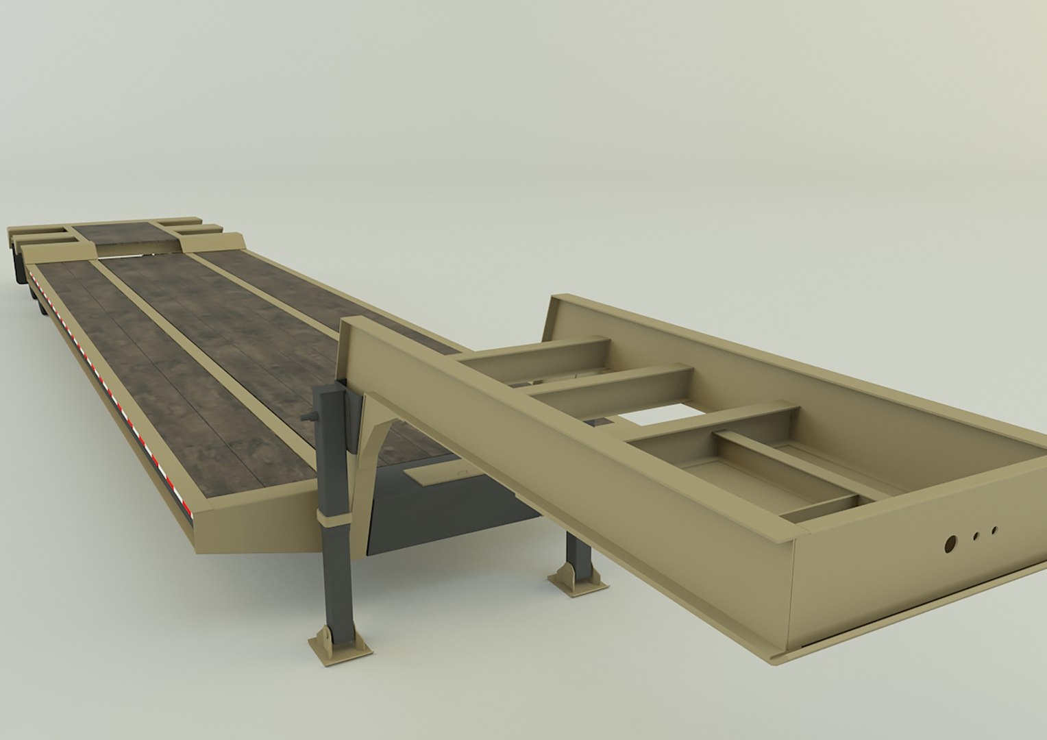 LowBoy Trailer 3D Model 3D Model - TurboSquid 2064919