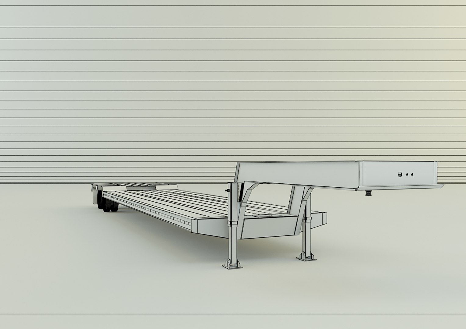 LowBoy Trailer 3D Model 3D Model - TurboSquid 2064919