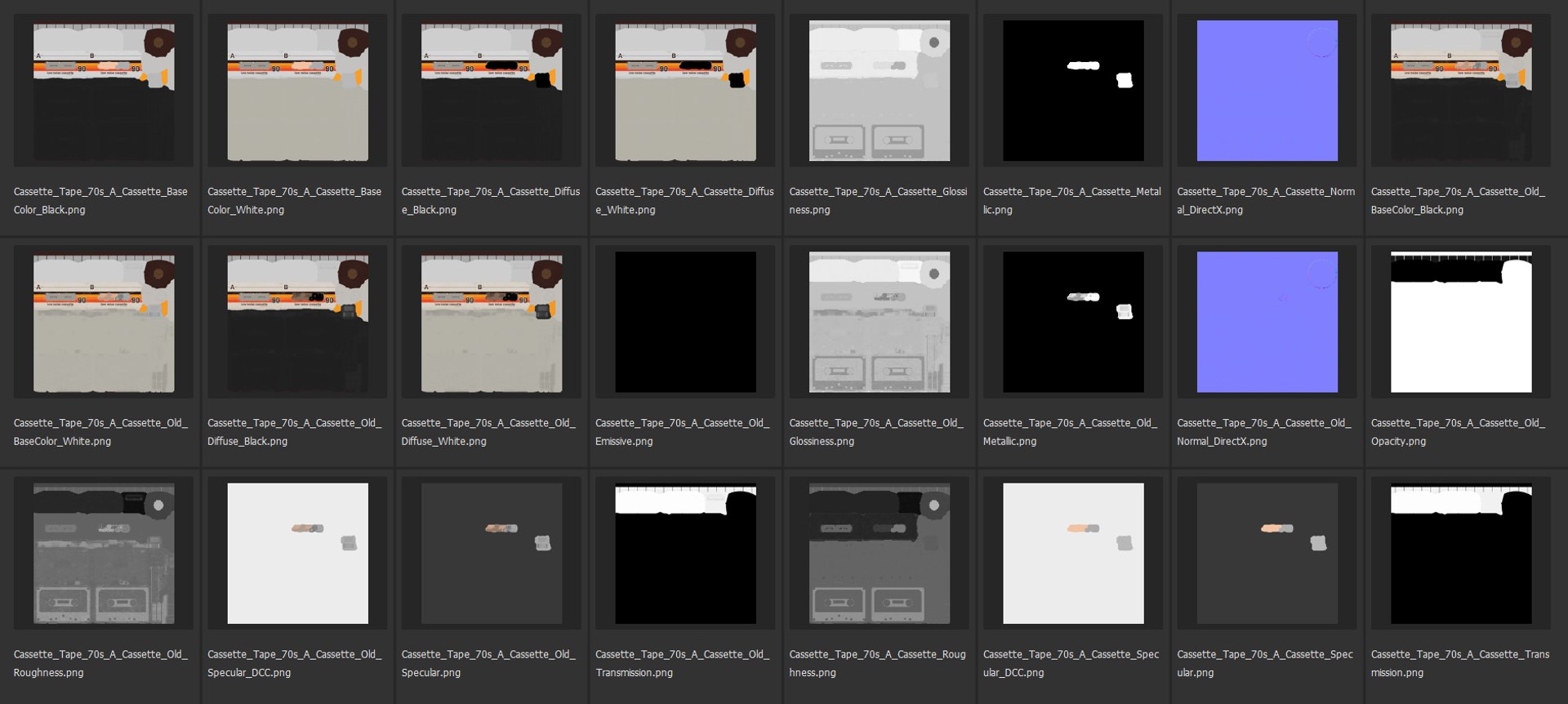 3D Model Cassette Tape - 70s A - TurboSquid 2515036