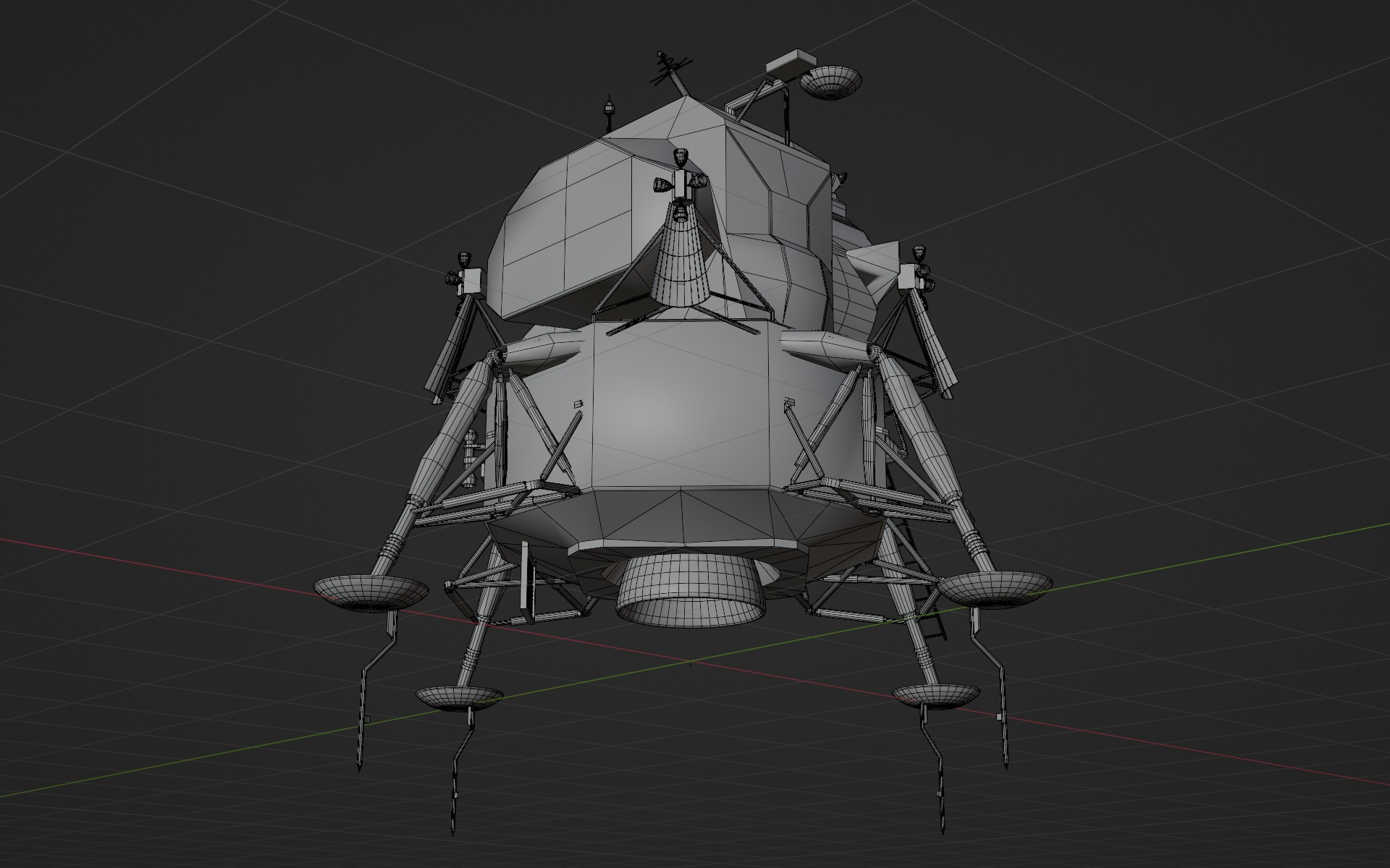 3d explore apollo moon saturn rocket model
