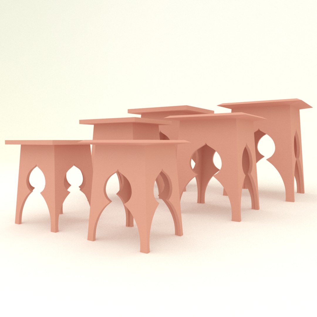 Modern Moroccan Table 1 3d Max